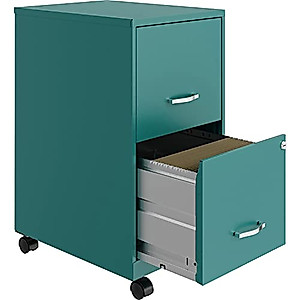 Lorell LYS SOHO File/File Mobile Cabinet, Teal