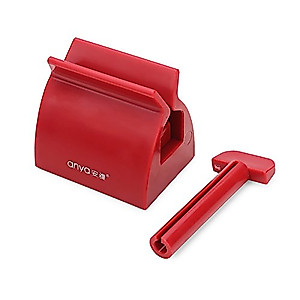 GGGarden BX-924 Anya ABS Creative Bathroom Toothpaste Tube Squeezer Multifunction Tube Dispenser - Purplish Red