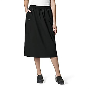 WonderWink WonderWORK Women’s Pull-On Cargo Skirt — Black, X Large