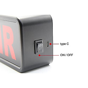 ON AIR LIGHT LED Sign by OKEDEN - Room Decor Wall Decor Light Sign Recording Sign for Vloggers, Youtube Stars, Home Studio, Desk, or Just Cool - Easy ON/OFF Switch and Operates on AA Batteries or USB Power