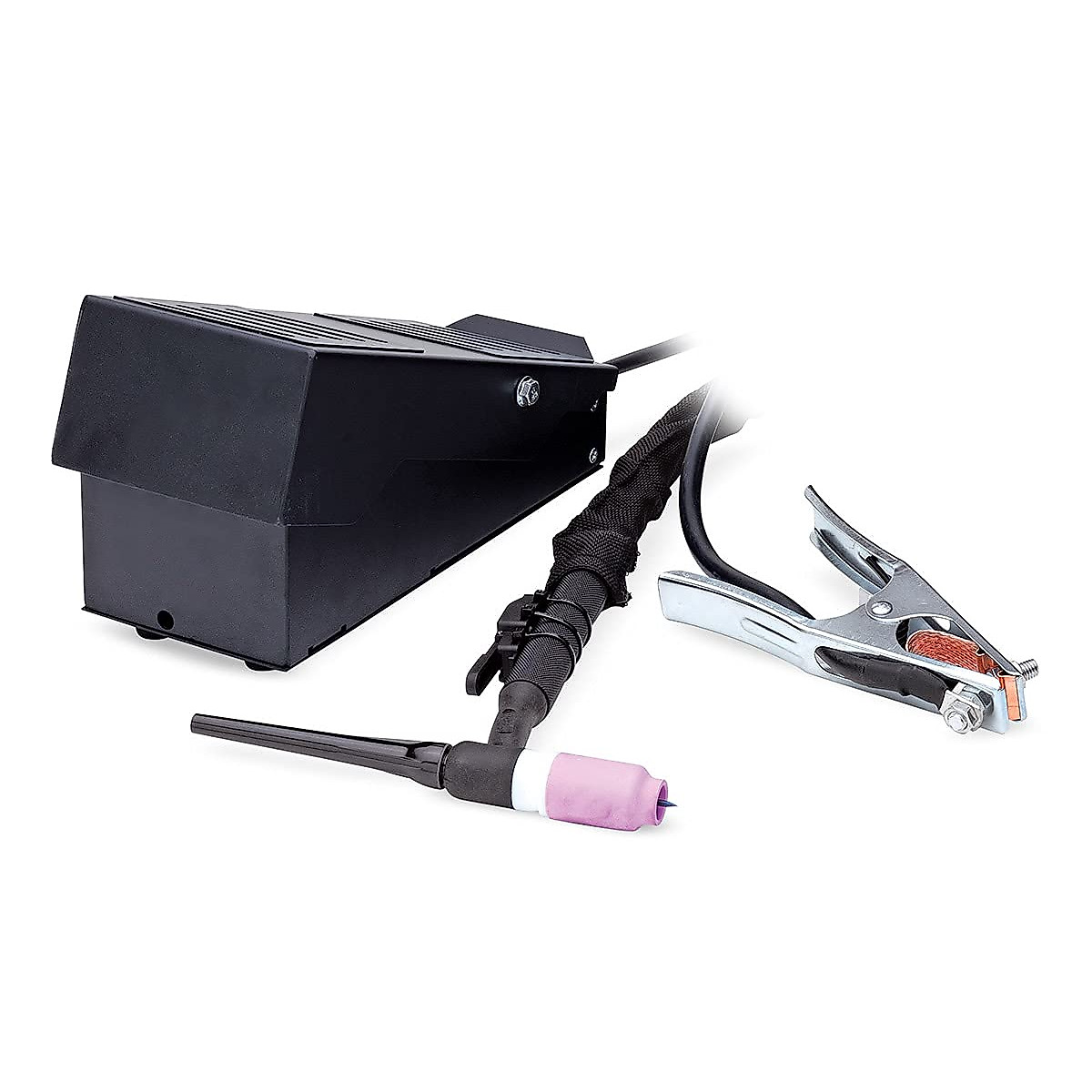 Eastwood AC/DC TIG Welder System | 1/4 Inch Thick Welding Capacity | Duty cycle of 60% at 190 Amps | 110 & 220V Dual Voltage TIG Welding with Rocker Style Foot Pedal | Black