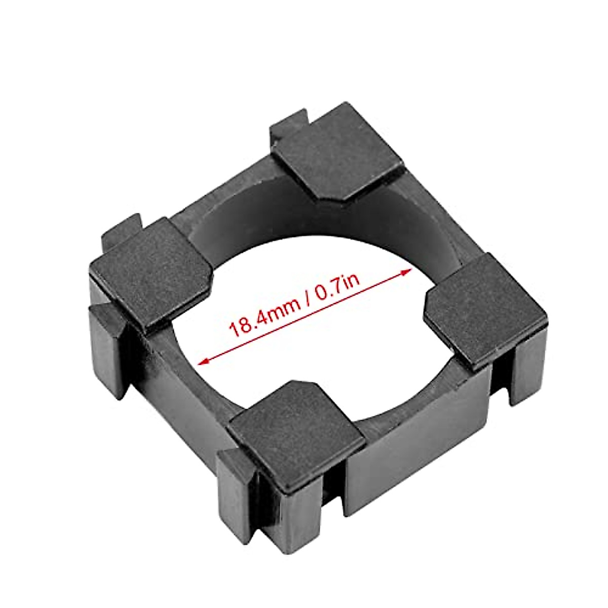 100Pcs Li-ion Battery Holder Stand Cylindrical Battery Pack Bracket Safety Anti Vibration Plastic Case Box