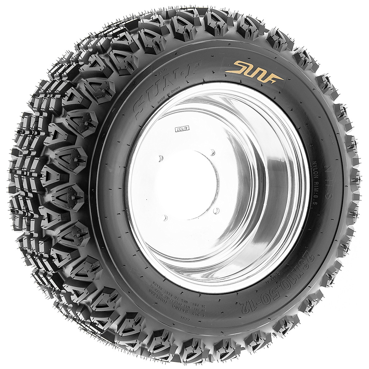 Set of 2 SunF G003 all-Terrain UTV & Golf-Cart Turf Tires 23x11-10, 4 Ply, Tubeless - Lawn & Garden, Rim(s) NOT included