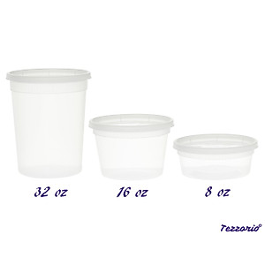 (120 Pack) 16 oz Plastic Soup Containers with Lids, Heavy Duty Deli Food Storage/Take Out Containers, Microwavable, Leakproof