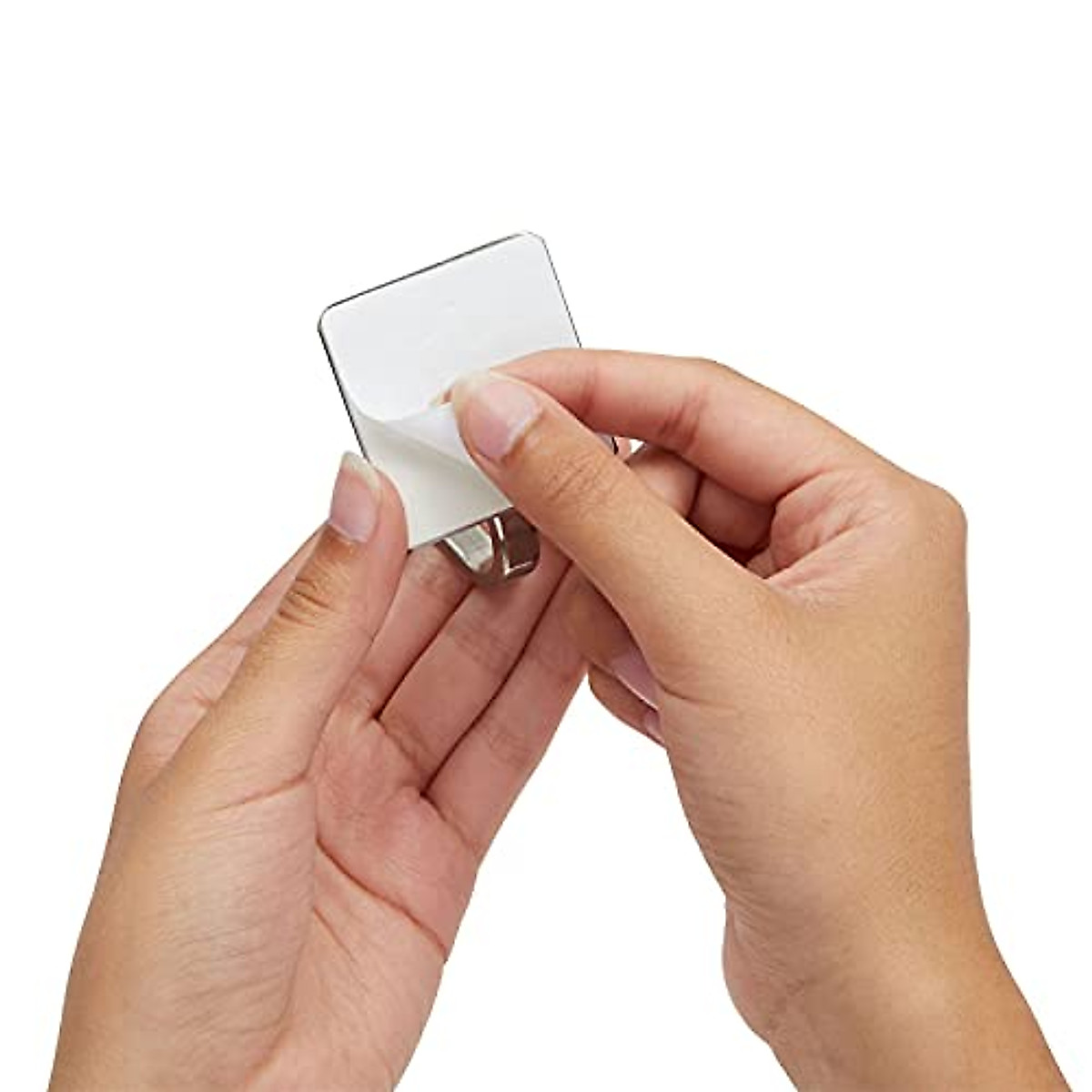 J Shape Adhesive Wall Hooks, Heavy Duty Stainless Steel for Hanging (2.4 in, 6 Pack)