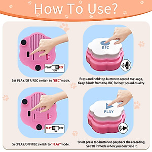 KiViRap Set of 7 Dog Buttons for Communication-Dog Recordable Training Buttons with Rubber Mat,Dog Talking Buttons,Pet Buttons,Dog Training & Behavior Aids,Train Your Dog to Voice What They Want