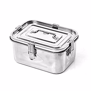 Stainless Steel 101oz (3L) Rectangular Kimchi Food Leakproof Airtight Storage Container Saver