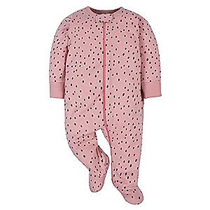 Gerber Baby Girls 4 Pack Sleep 'N Play Footie Bear Pink 0-3 Months
