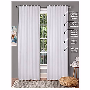 Farm House Curtain-Cotton Textured Slub fabric 50x84 -White, Cotton Curtains,2 Panels Curtain,Tab Top curtains,Room Darkening Drapes,Curtains For Bedroom,Curtains For Living Room,Curtains Set of 2