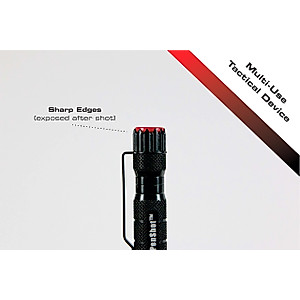 Pavashot-Penshot | Self Defense Device Reloadable Non-Lethal Launcher Fisher Space Pen 30-Foot Range Multi-Safety All-Weather 6-feet Diameter Plume Designed & Assembled in The USA, Black
