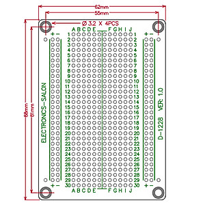 Electronics-Salon 4X Solderable Breadboard Proto Board PCB DIY Kit for Raspberry Pi 2/3 Model A B A+ B+ Zero