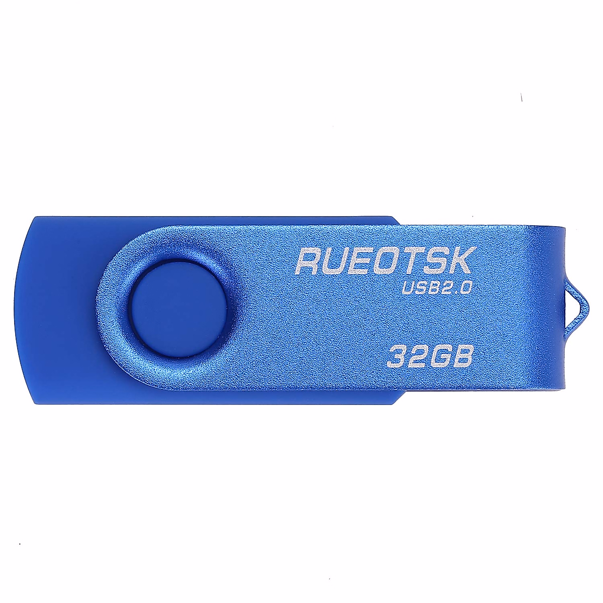 RUEOTSK USB Flash Drive 2 Pack 32GB Rotatable USB 2.0 Pen Drive Flash Memory Drive (Blue Black) (XZ-2PCS-32G-002)