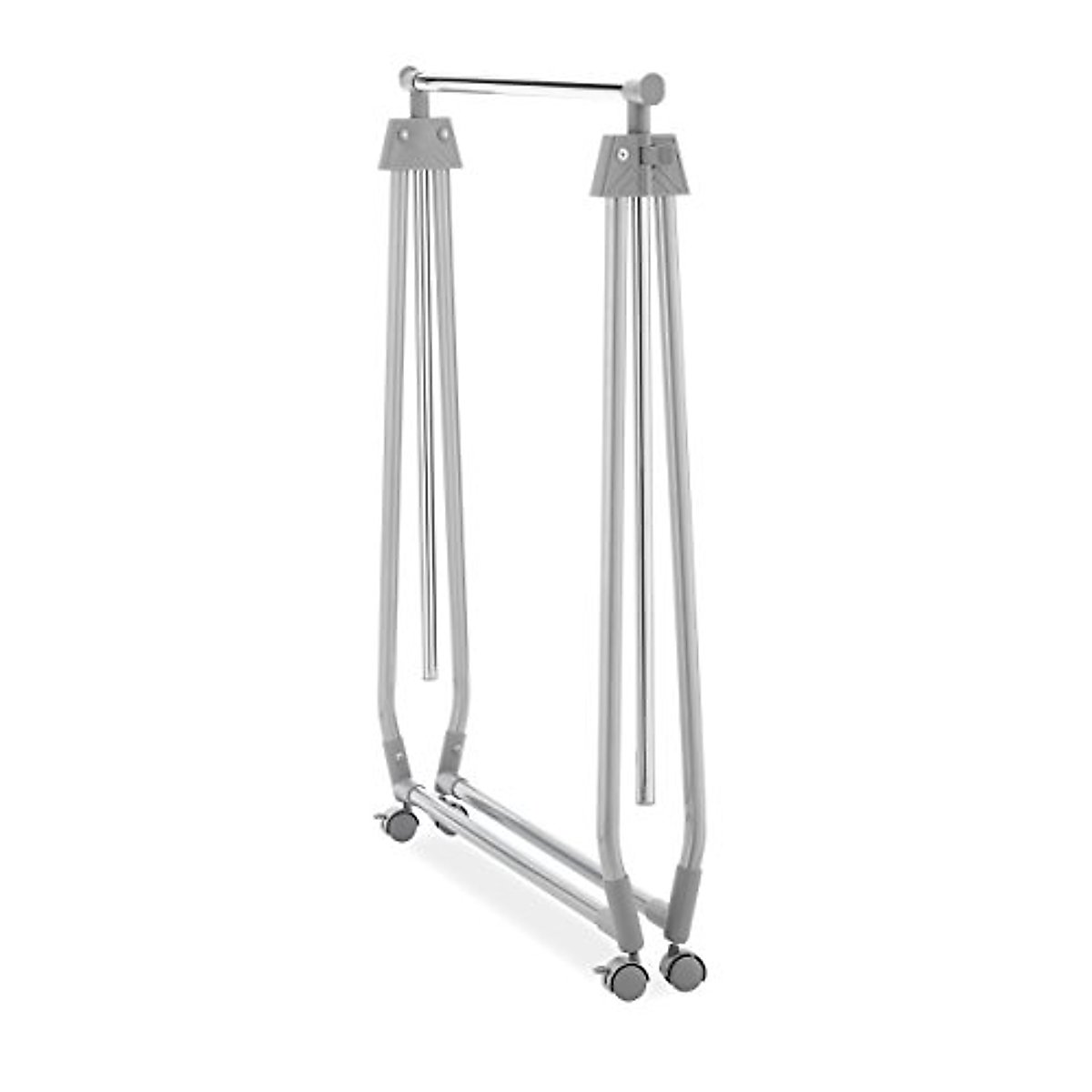 Whitmor Foldable Garment Rack - Rolling Clothes Hanger - Adjustable Height