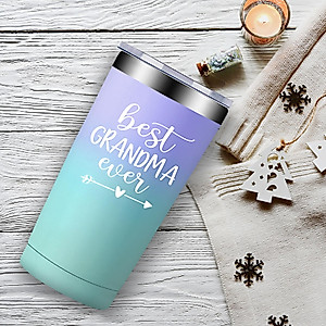 Fufandi Grandma Gifts, Best Grandma Ever - Grandma Gifts from Grandchildren - Gifts Ideas for Grandma - Mothers Day Christmas Birthday Gifts for Grandma, Grandmother, Nana - Tumbler Cup 20oz