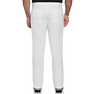 Cubavera Men's Linen-Blend Pants with Drawstring (Size Small-5X Big & Tall), Brilliant White, 2X/30 Inseam