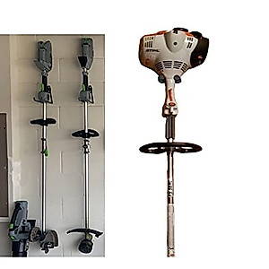 zoele 2Pcs Garden Power Tool Hanger, Wall Mount Garage String Trimmer Hangers Weed Eater Hanger Weedeater Hanger, Power Tool Hook for Garage Wall Tool Organizers and Storage (Black)