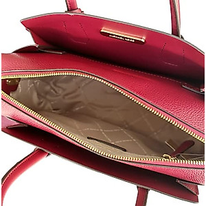 Michael Kors Mercer Belted Medium Top Zip Satchel (Mulberry)