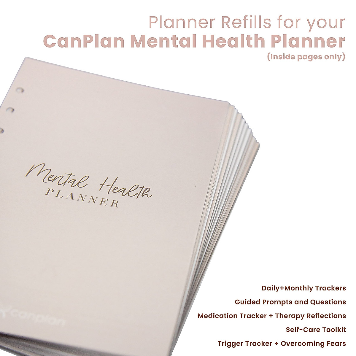 CanPlan Mental Health Planner Refills (12 Months of Inside Pages Only), Best Mental Health Planner, Best Self Care Gift, Mental Health Gift