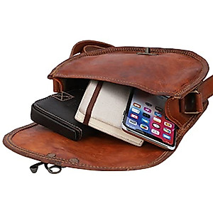 Gusti Handbags shoulder bag/satchel ladies vintage Brown leather true leather - Rosa