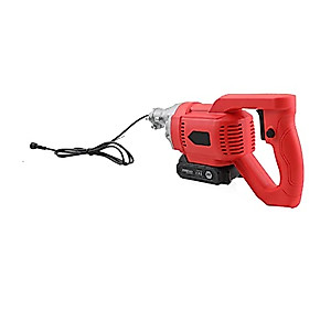 Cozyel Concrete Screed Vibratory Kit Concrete Finishing Tool with 5ft Board, Battery Powered Concrete Surface Leveling Tamper Ruler, Electric Cordless Screed Cement Finishing Vibrating Machine, Red