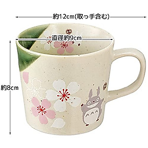 Studio Ghibli via Bluefin My Neighbor Totoro Traditional Japanese Dish Series -Porcelain Mug [Sakura/Cherry Blossom] - Official Studio Ghibli Merchandise