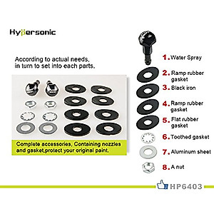 Hypersonic Universal Car Windshield Washer Sprayer 2Pcs Vehicle Nozzle