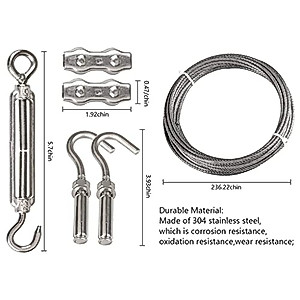N/A Portable Windproof Clothes Rope with Stainless Steel Cable Fastening System Multifunctional Heavy Duty Laundry Rope