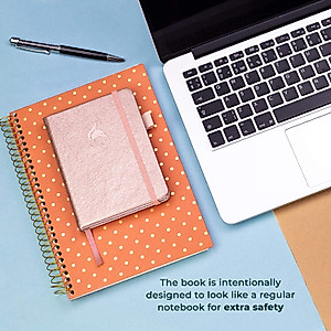 Clever Fox Password Book with alphabetical tabs. Internet Address Organizer Logbook. Small Pocket Password Keeper for Website Logins (Rose Gold)