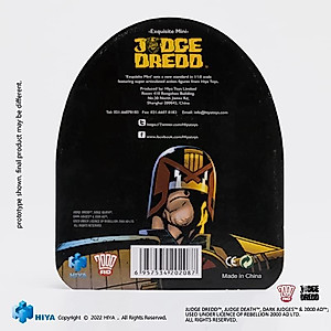 HIYA TOYS Judge Dredd vs Death (Black & White) SDCC 2022 Exclusive 1:18 Scale Action Figure 2-Pack
