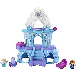 Disney Frozen Toddler Playset Little People Elsa’S Enchanted Lights Palace With Anna & Elsa Figures For Ages 18+ Months