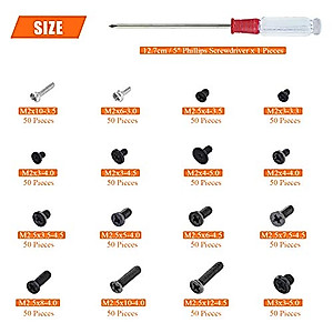 HELIFOUNER 800 Pieces Laptop Notebook Computer Screw Replacement Repair Kit, Electronic Repair Screws for SSD, Laptop Notebook Computer