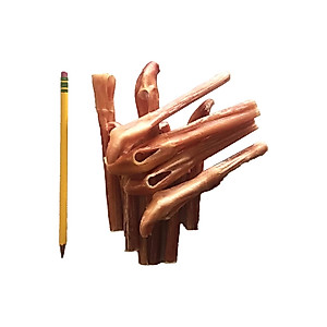 chew-e&tasty Bully Sticks 3-5 inch Various Shapes and Size - Odor Free 100% Beef Chews - Fully Digestible High Protein, Low Fat Dental Treats (8 OZ)