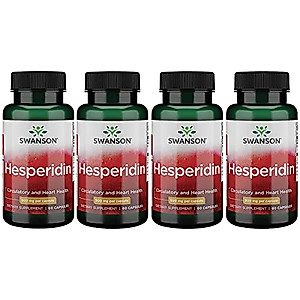 Swanson Hesperidin 500 Milligrams 60 Capsules (4 Pack)