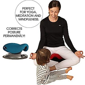 Humantool Portable Saddle Chair - Make Any Chair a Saddle Stool - Perfect for Ergonomic Office Chair - Makes A Great Gift for Horse Riders, Coworkers and Friends - Ergonomic Stool (Turquoise)