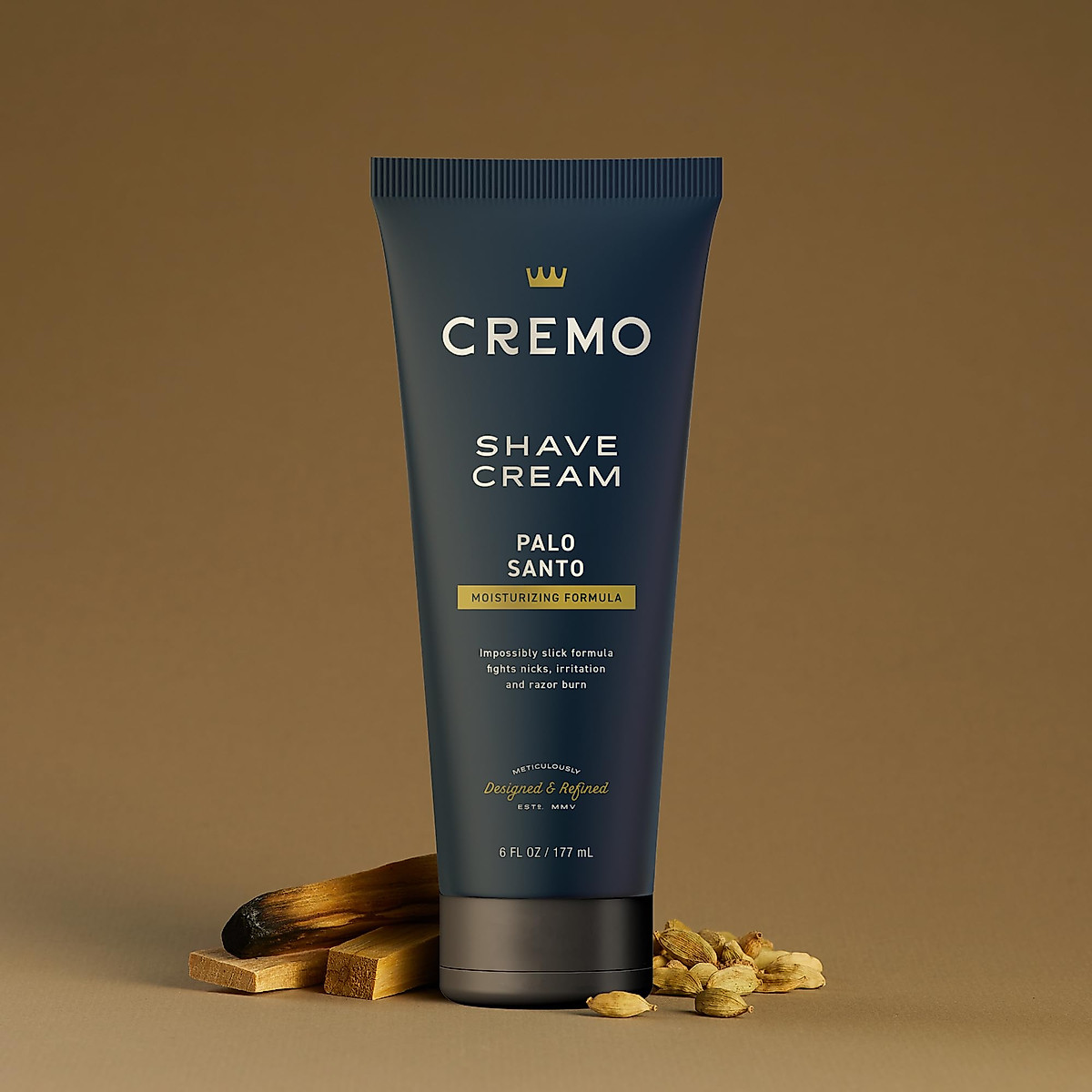 Cremo Palo Santo Shave Cream, Astonishingly Superior Ultra-Slick Shaving Cream for Men, Fights Nicks, Cuts and Razor Burn, 6 Fl Oz