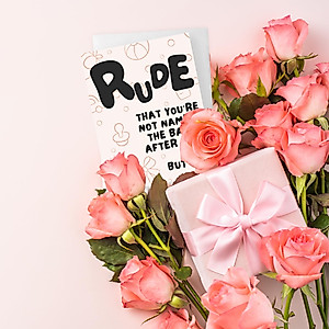 ALY LOU Funny New Baby Card, Funny Baby Shower for Her Him, New Parents, Mom to Be, Congratulations Card (Rude You're Not Naming The Baby After Me)