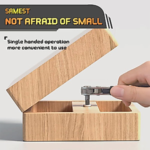 Samest 1/4” Mini Ratchet Set 12 Pieces Ratchet Screwdriver Set, 36-Tooth Reversible Premium Right Angle Ratchet, 90 Degree High Torque Mini Offset Reversible Drive Handle