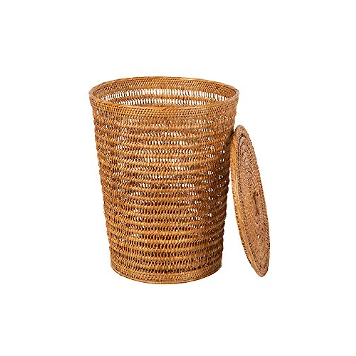 Cambria Rattan Laundry Hamper with Liner, Honey-Brown