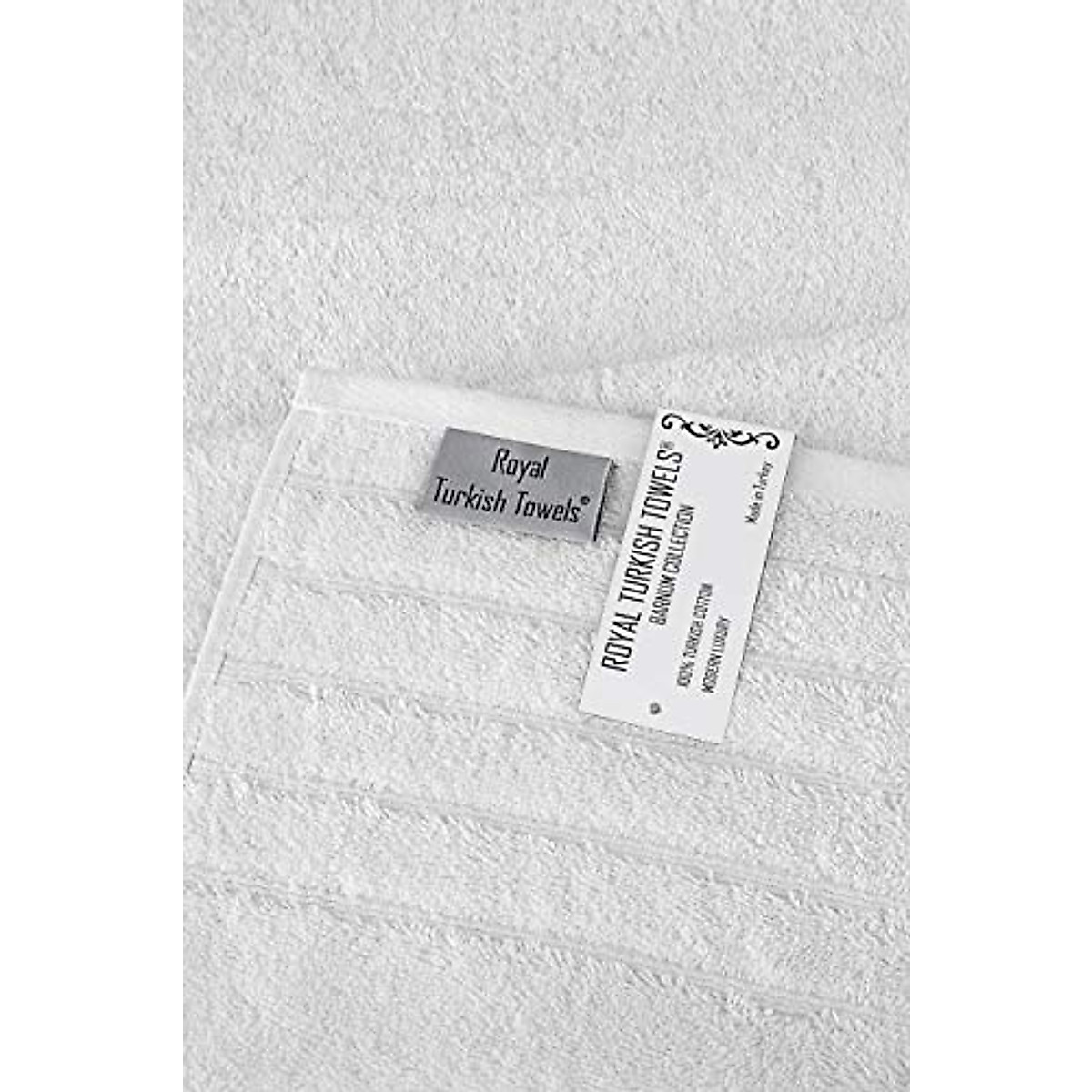 Towels Beyond - Luxury Towel Set for Bathroom, 100% Turkish Cotton, Quick Dry, Soft and Absorbent Bath Towels (30x56), Hand Towels, and Washcloths, Barnum Collection - 8-Piece Set (White)