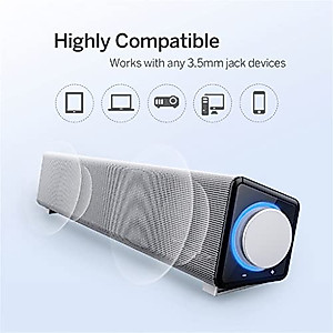 CZDYUF Soundbar 5.0 Speaker Powerful Drivers Subwoofer Wall Mount Home Theater System Support