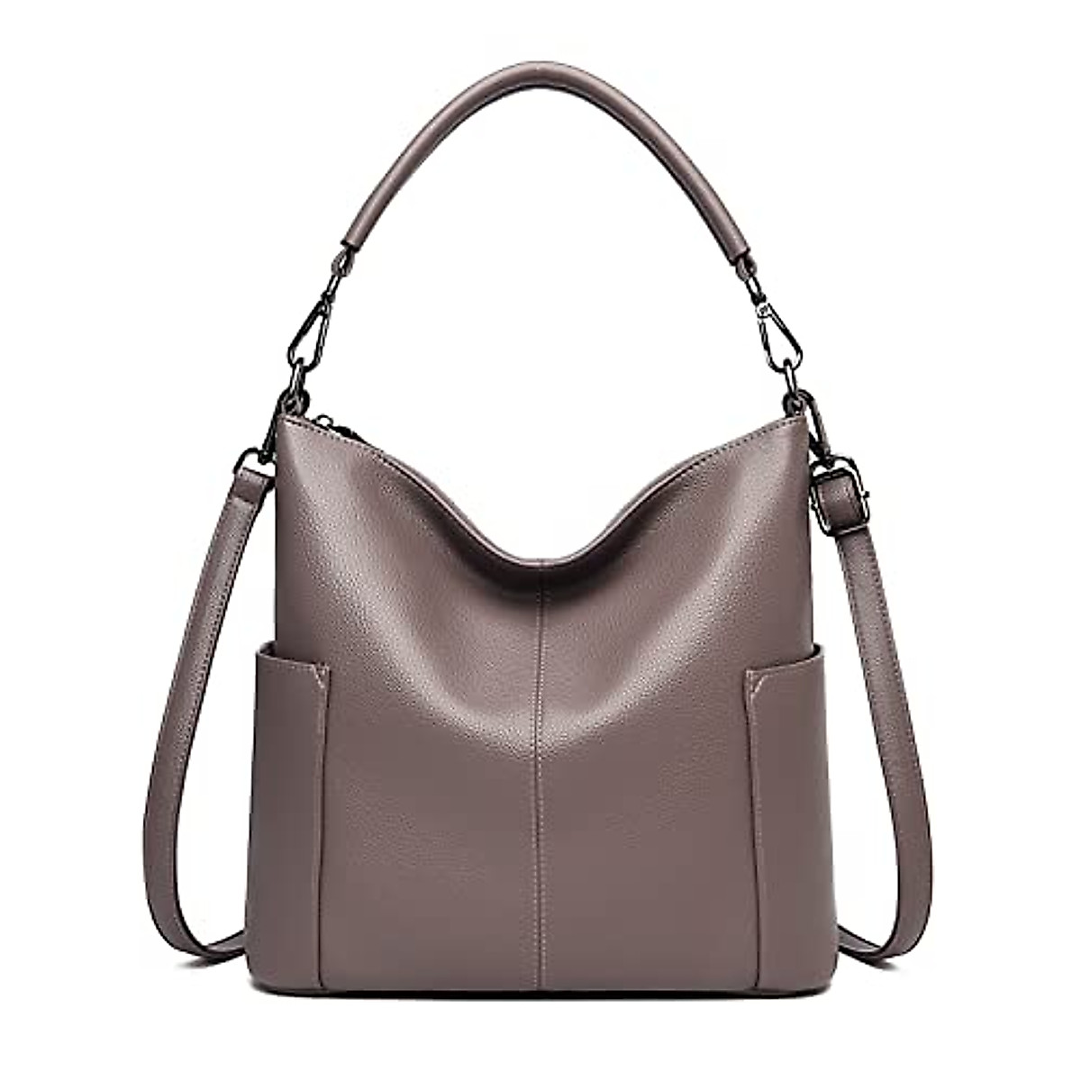 TarsaMult Hobo Bags for Women Soft Faux Leather Shoulder Crossbody Ladies Purses and Handbags Fashion Large Bucket Tote Bag(6073 Khaki)