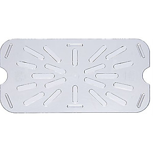 Carlisle FoodService Products Plastic Drain Shelf for 1/4 Size Food Pan Clear
