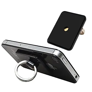 Xcessor Phone Ring Holder - Adhesive Universal Phone/Tablet Holder and Stand. Black