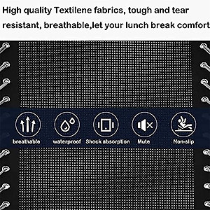 ROLTIN Garden Lounge Chair Oversize Folding Lounger, Adjustable Recliner Outdoor Reclining Beach Desk Garden Lounger with Cushions