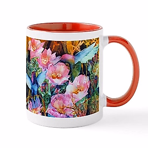 CafePress Hummingbirds And Cactus Mug Ceramic Coffee Mug, Tea Cup 11 oz