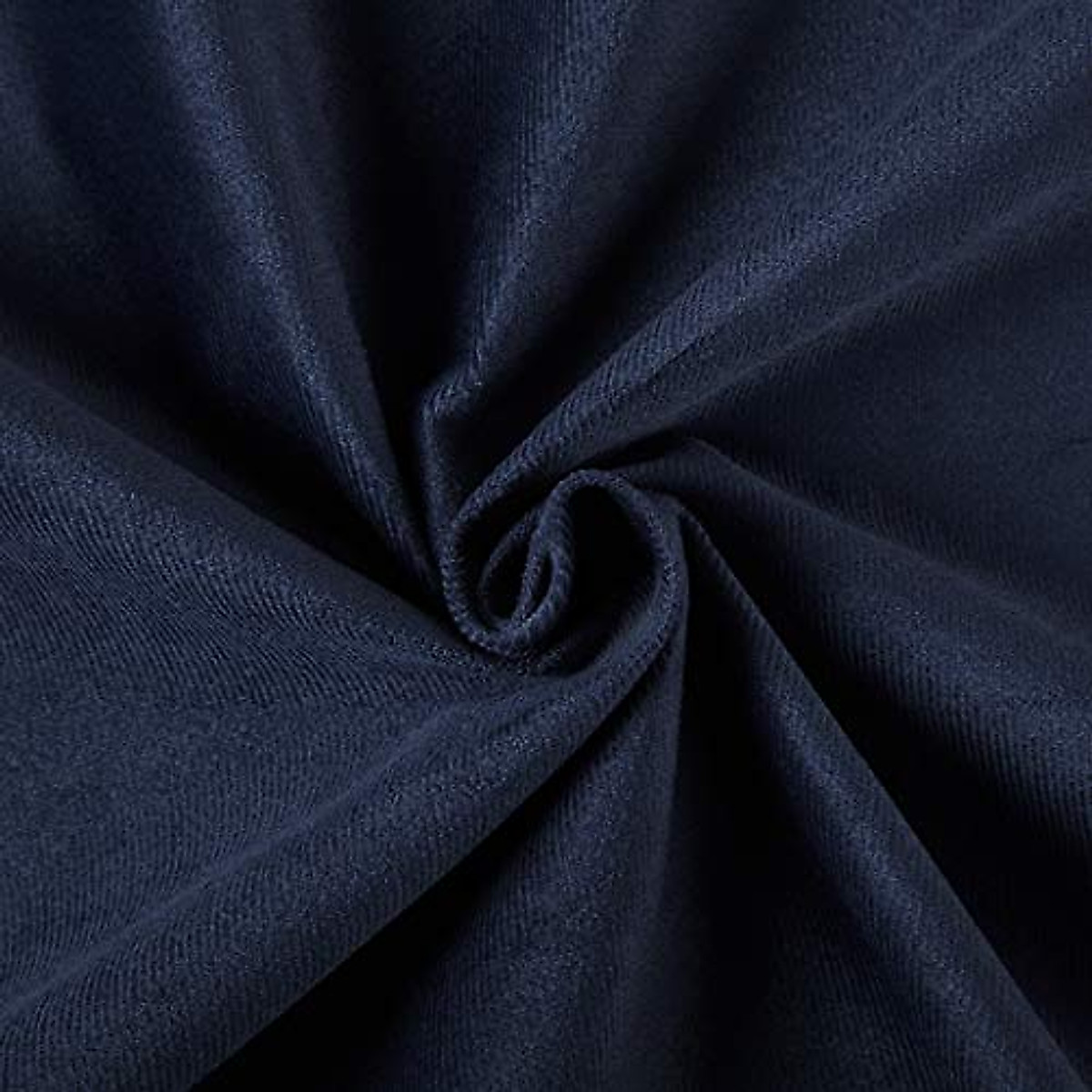 Sun Zero Hampshire Velvet Noise Reducing Thermal Extreme Total Blackout Back Tab Curtain Panel, 50" x 84", Navy Blue