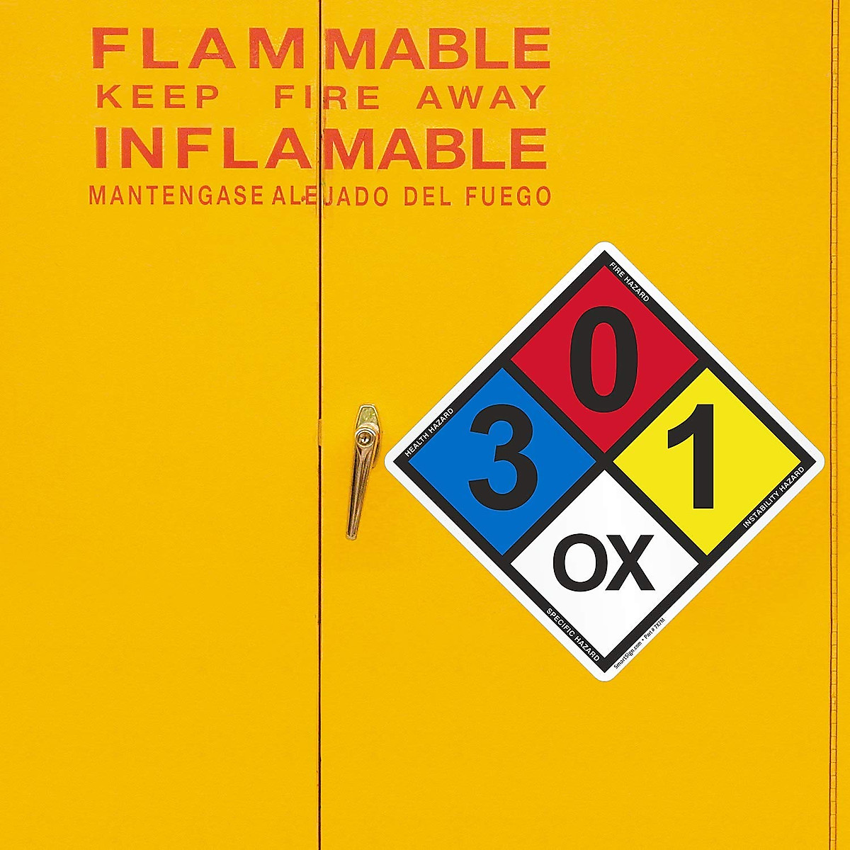 SmartSign NFPA Adhesive Label Kit (Placard, Digits & Symbols) | 17" Tall (Tip-to-Tip) Diamond Laminated Vinyl, Made in USA