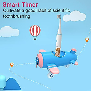 SEAGO Kids Electric Toothbrushes, Fast Charging Maglev Power Kids Toothbrushes Electric with Timer for 3-12 Boys and Girls, 2 Modes Electric Toothbrush Kids with 2 Replaceable Kids Toothbrush Heads