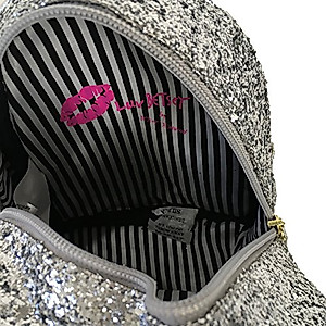 Luv Betsey Johnson Cutie Bot Robot Moveable Arms Micro Mini Backpack, Silver