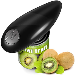 Electric Can Opener, Restaurant Can Opener Automatic, Hand Free Can Opener, Smooth Edge Portable Automatic Can Opener for Any Size, Best Kitchen Gadget, Chef's Best Choice (Black)